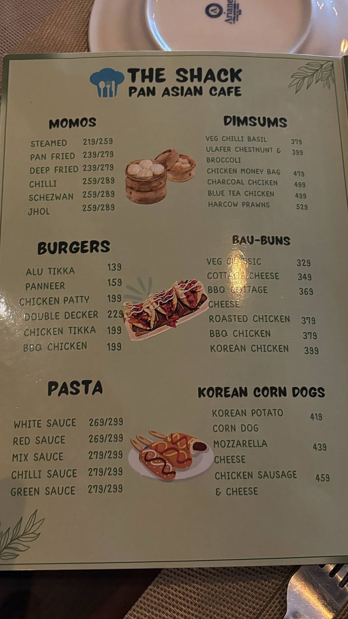 Menu at THE SHACK PAN ASIAN CAFE, Guntur