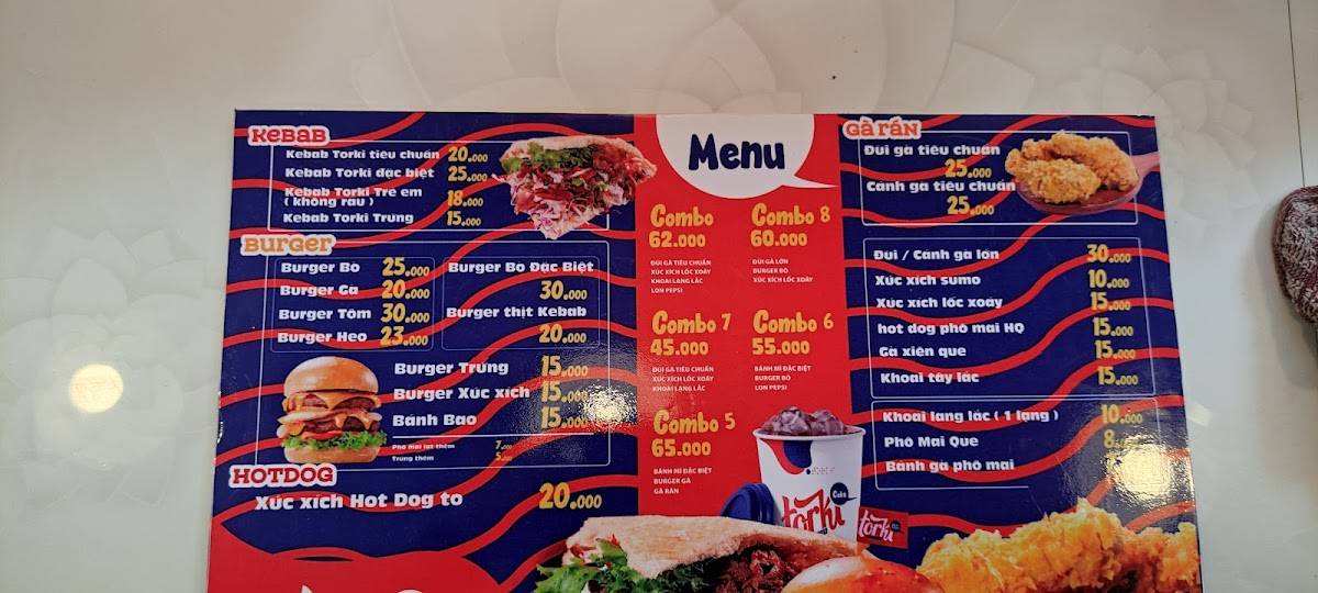 Menu at TORKI FOOD AN HÒA, Can Tho