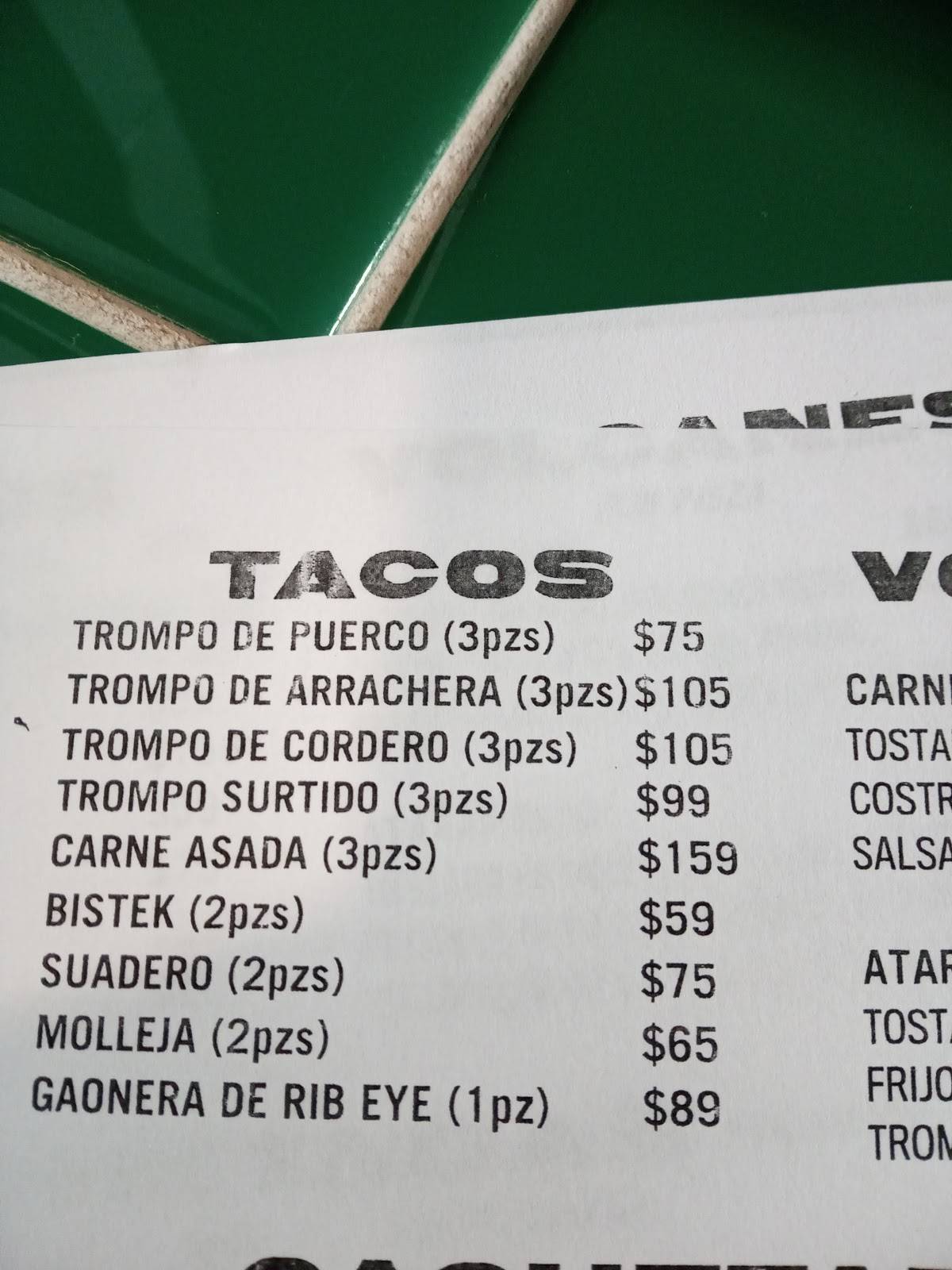 Carta del restaurante Tacos Atarantados, San Pedro Garza García, Av ...