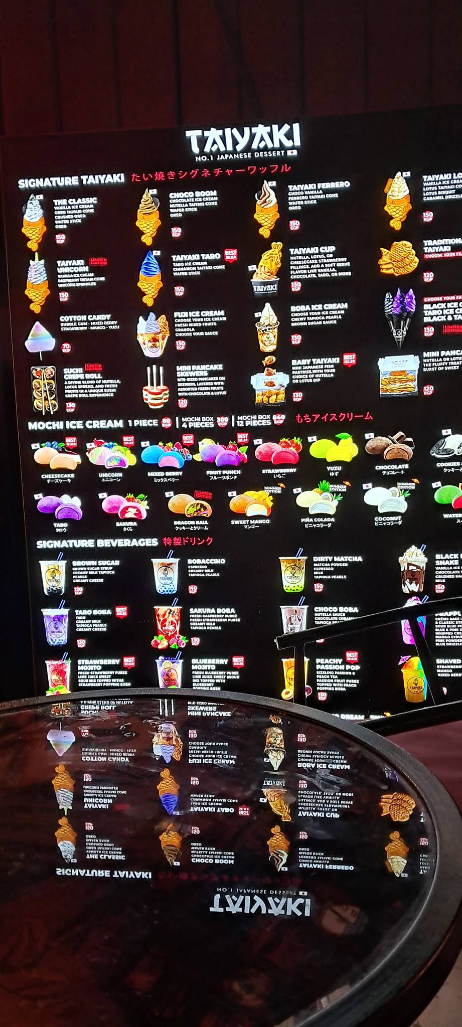 Menu at Taiyaki - The Spot Mall, New Cairo, New Cairo City