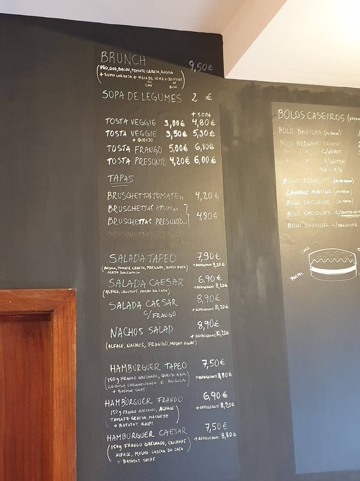 Menu em Tapeo Café, Aveiro