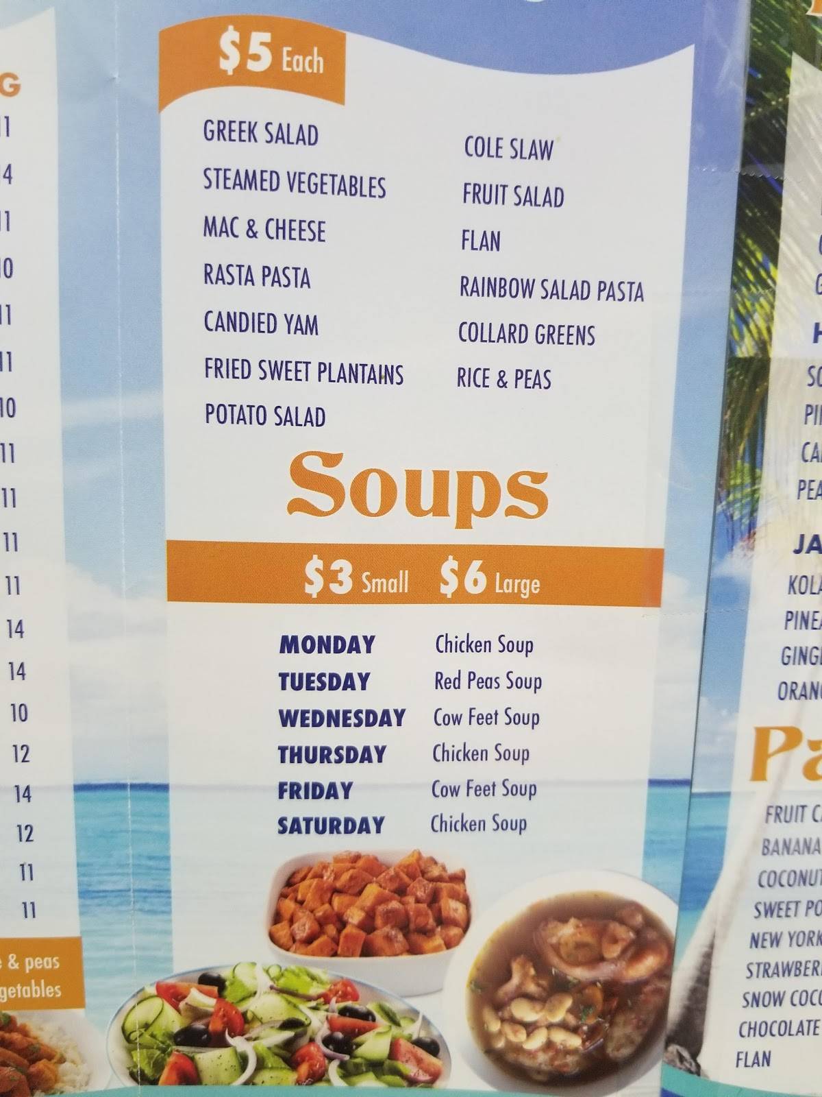 Menu at Tasty Caribbean Plus Buffet restaurant, Mount Vernon