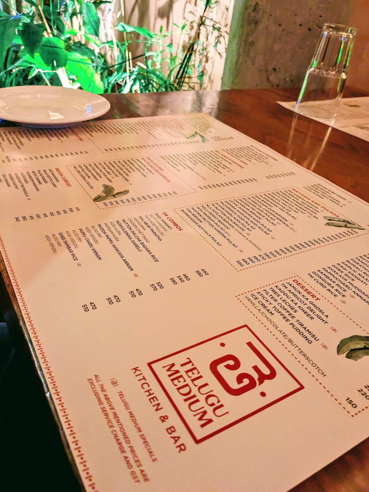 Menu at Telugu Medium Kitchen & Bar, Hyderabad