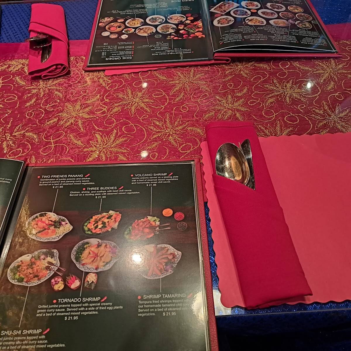 Menu at Thai Palace restaurant, Bradenton