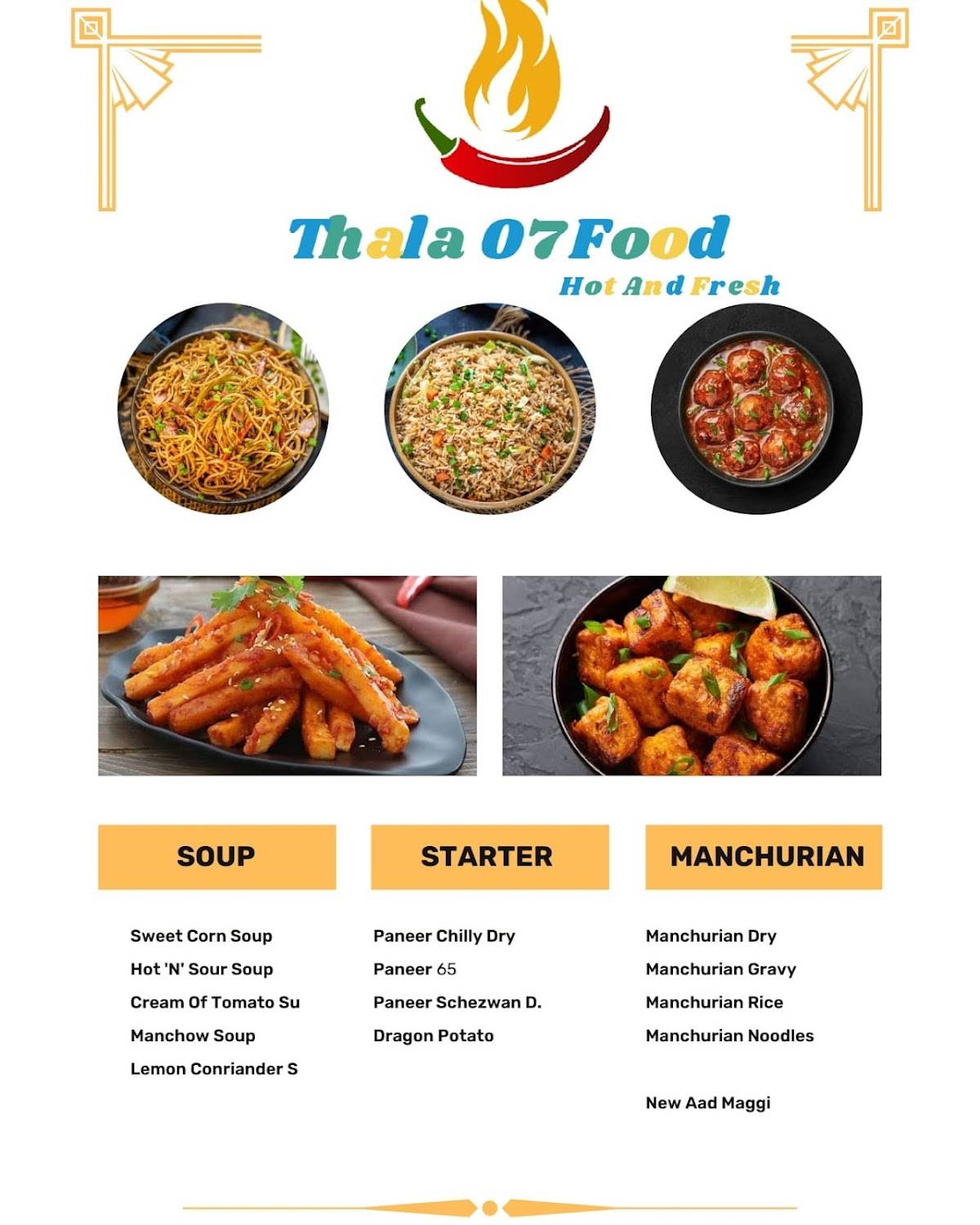 Menu at Thala 07 Food, Gandhidham
