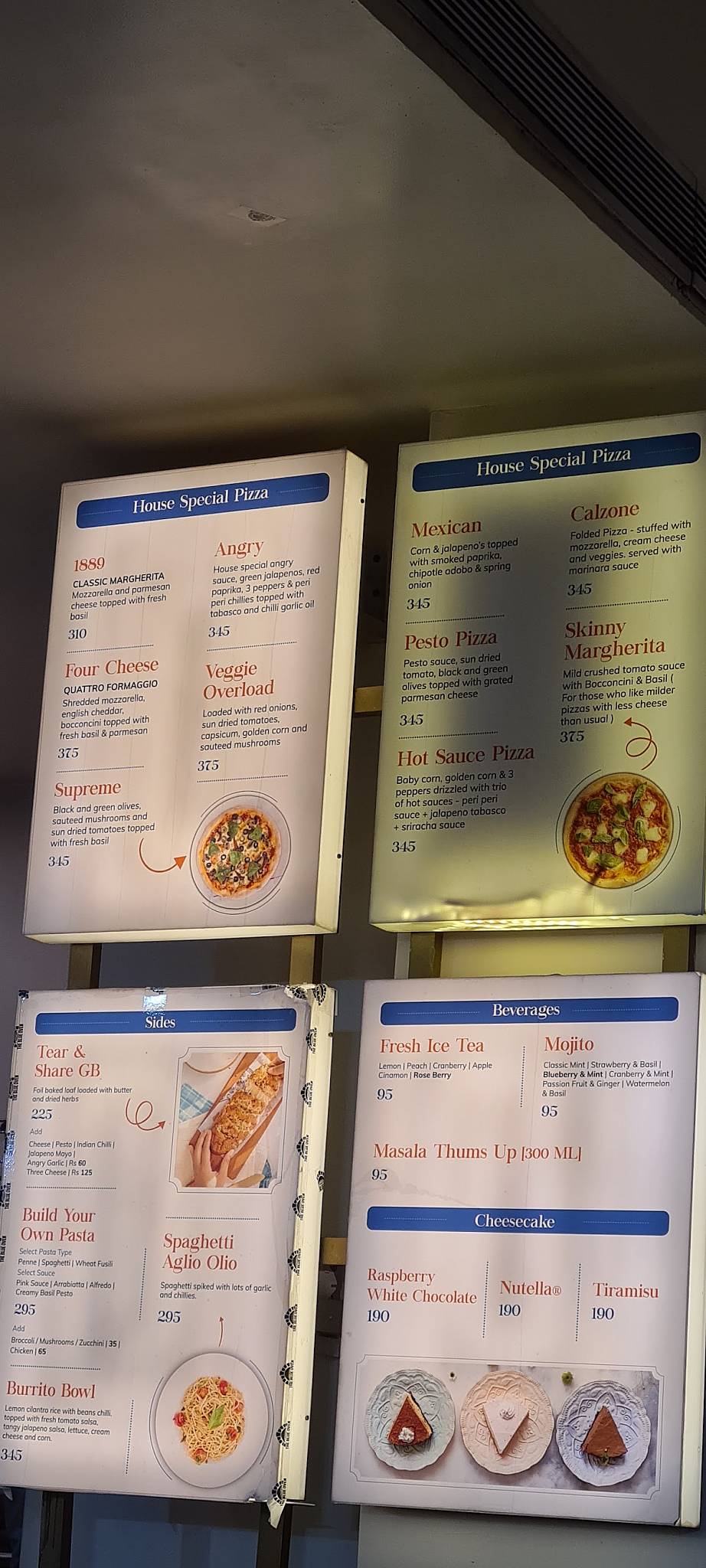 Menu at The Blue Oven., Vadodara