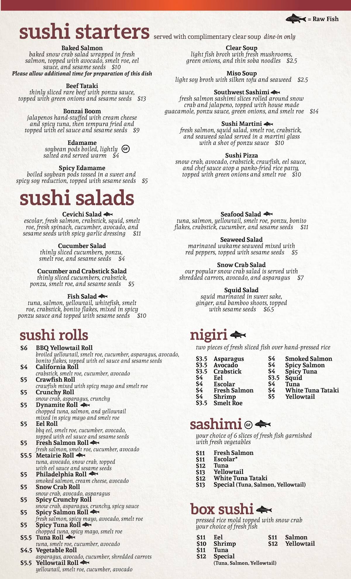 Menu at The Boston Restaurant, Amite City