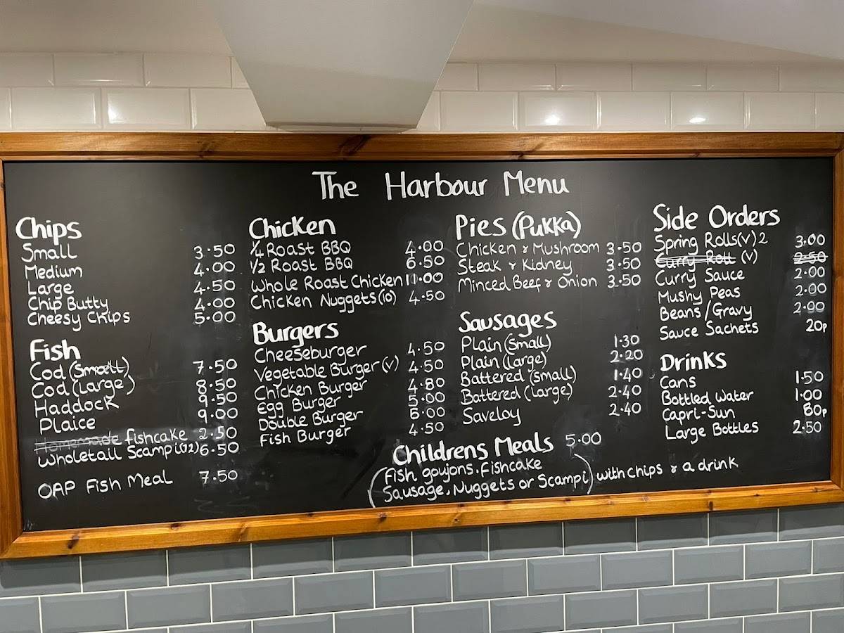 Menu at The Harbour Fish & Chips fast food, Faringdon