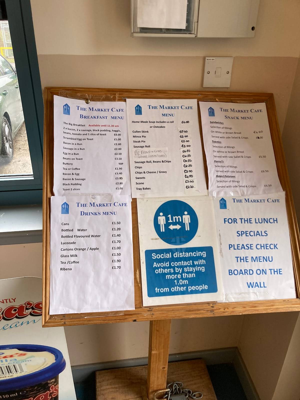 Menu at The Market Cafe, Huntly