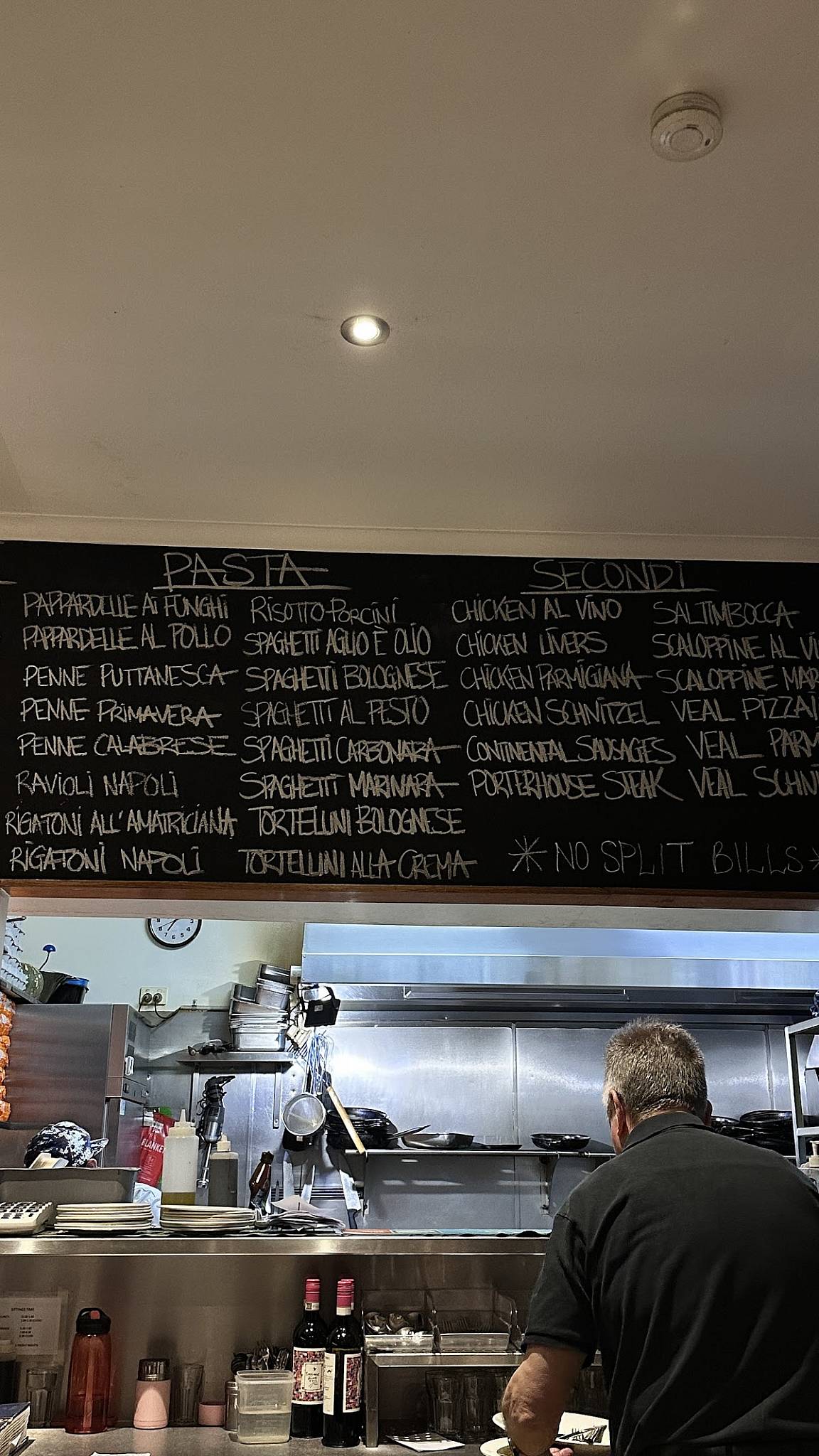 Menu at The Waiters Restaurant, Melbourne