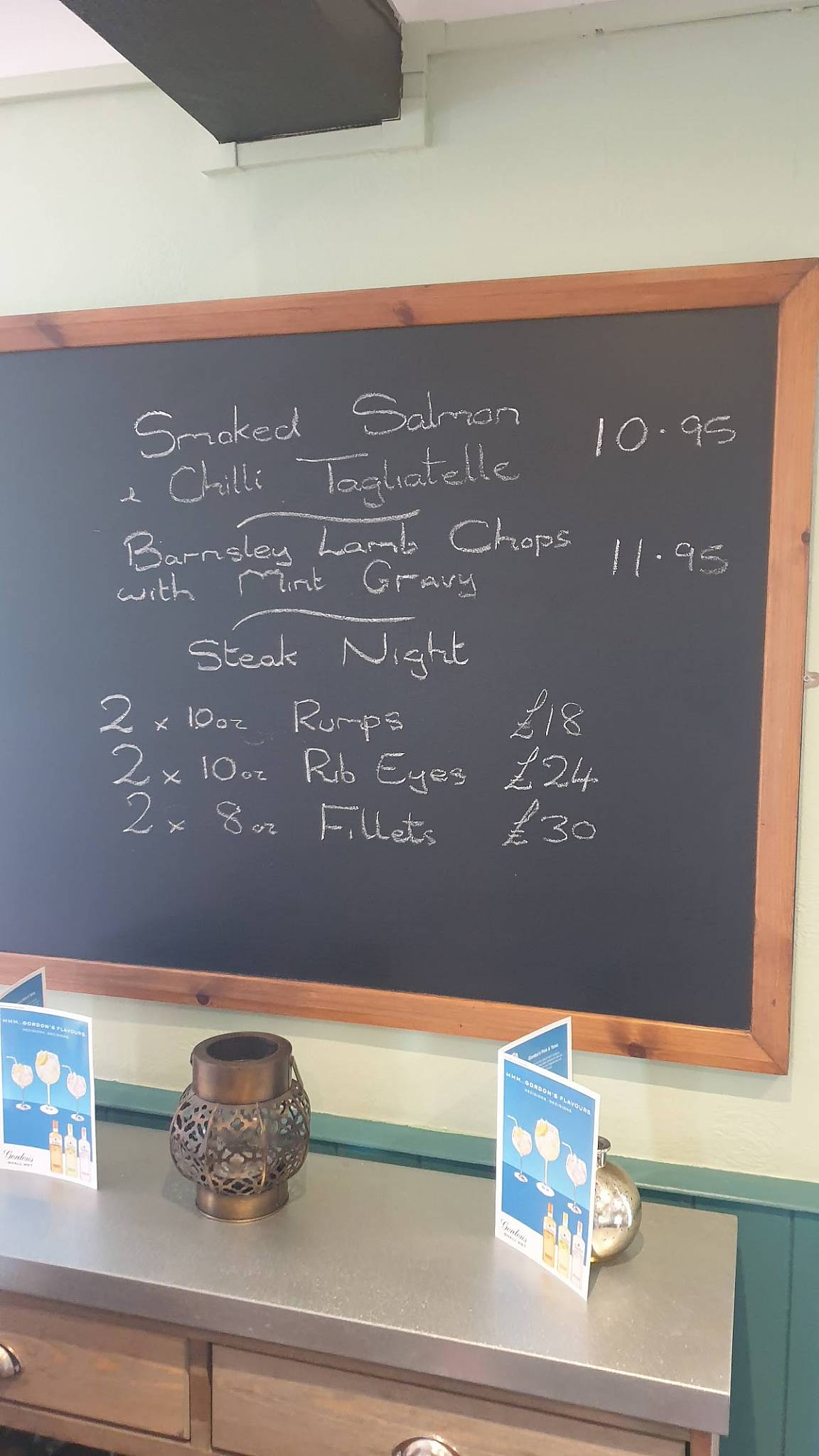 Menu at The Wheatsheaf Inn restaurant, Kirton, The Wheatsheaf Inn