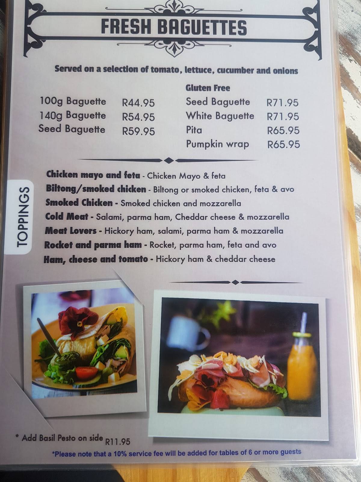 Menu at The Windmill Restaurant, Hartbeespoort