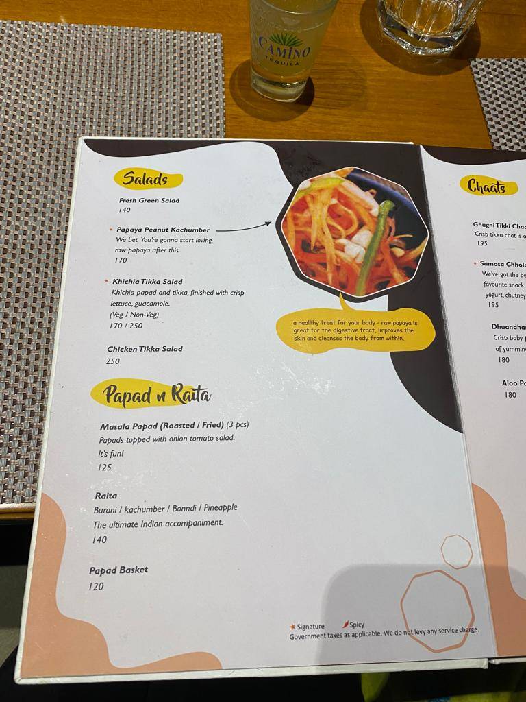 Menu at The Yellow Chilli Restaurant, Siliguri
