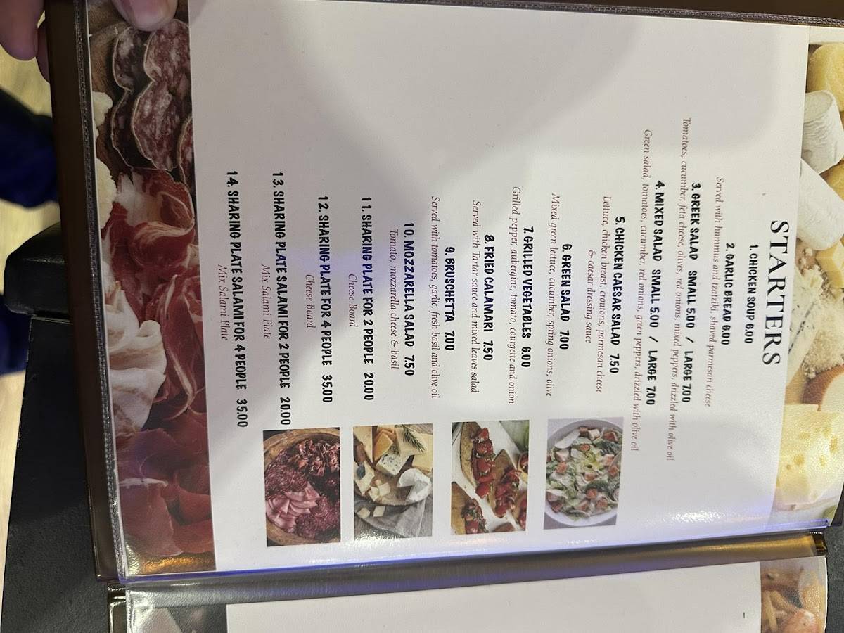 Menu at Tirana Hendon restaurant, London
