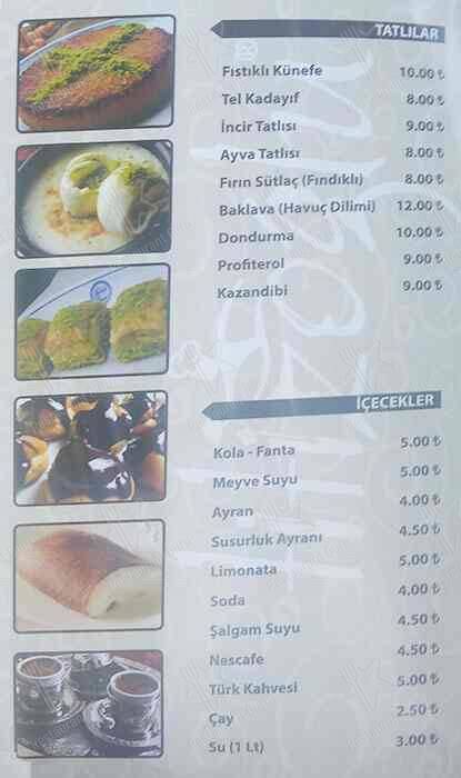 Menu at Titiz İskender, Istanbul, Gumuspinar Mah. Ataturk Cad. No:83