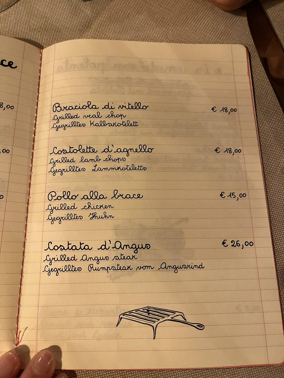 Menu da Trattoria al Fornello ristorante, Valeggio Sul Mincio