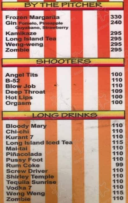 Menu at Turtles Family KTV pub & bar, Quezon City, West Ave