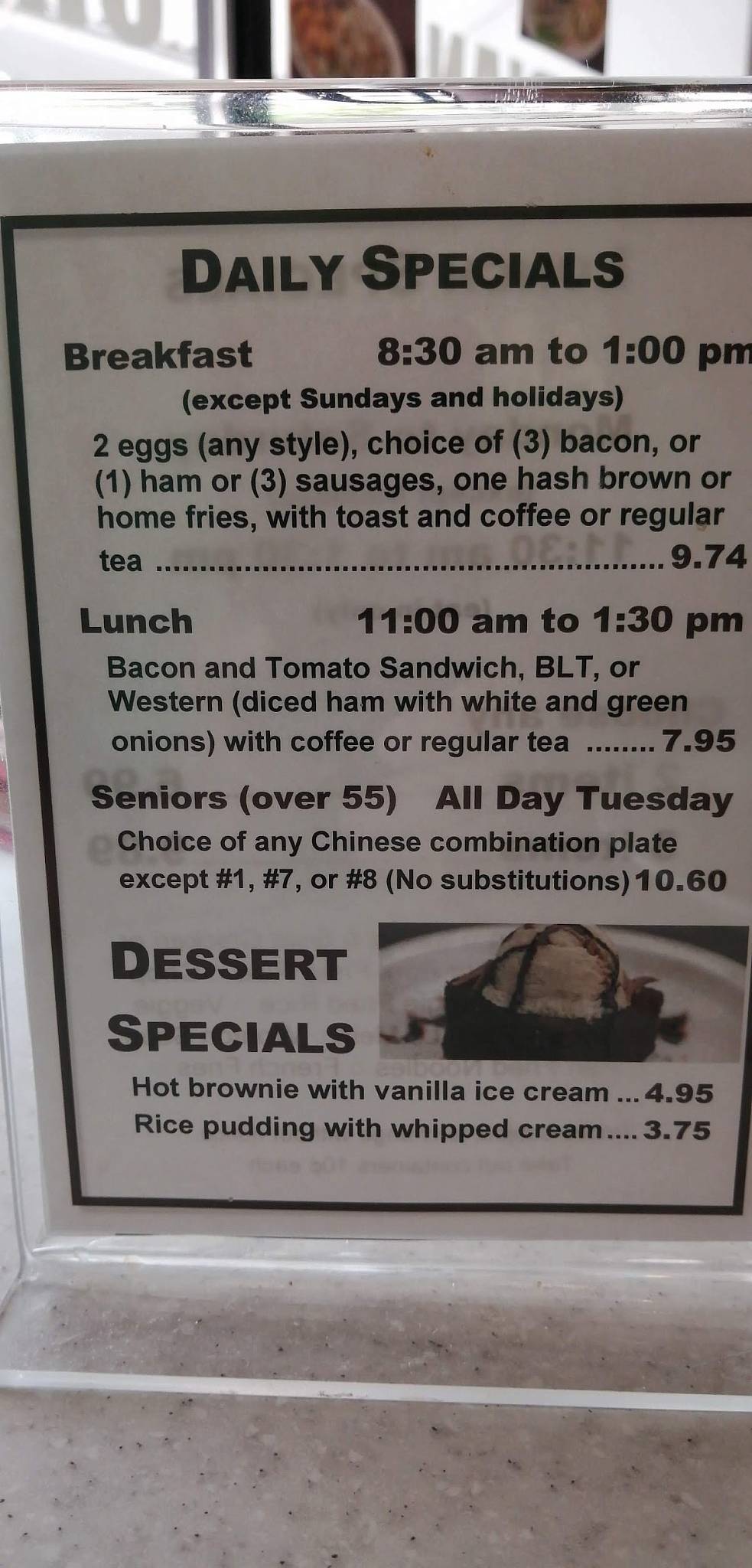 Menu at Uncle Roy's Restaurant, Midland