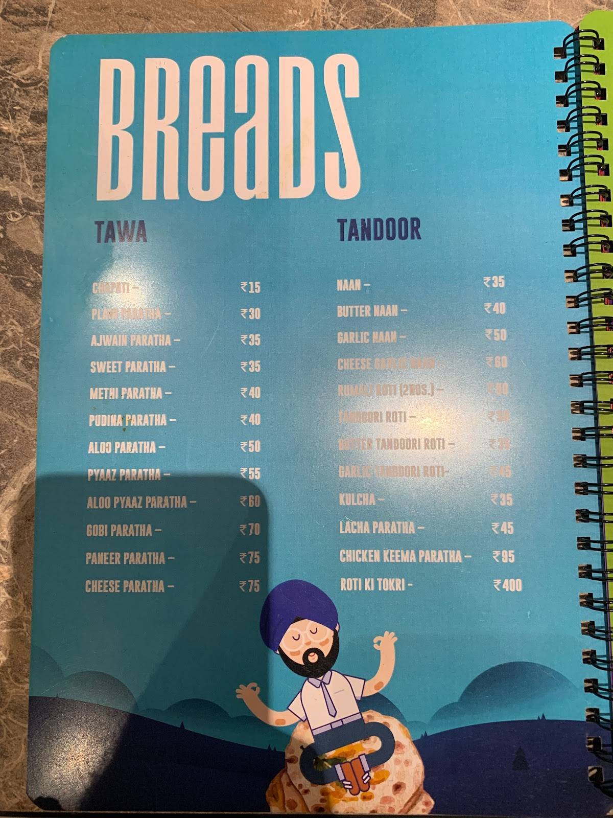 Menu at Urban Paratha Vyttila, Kochi, RP arcade