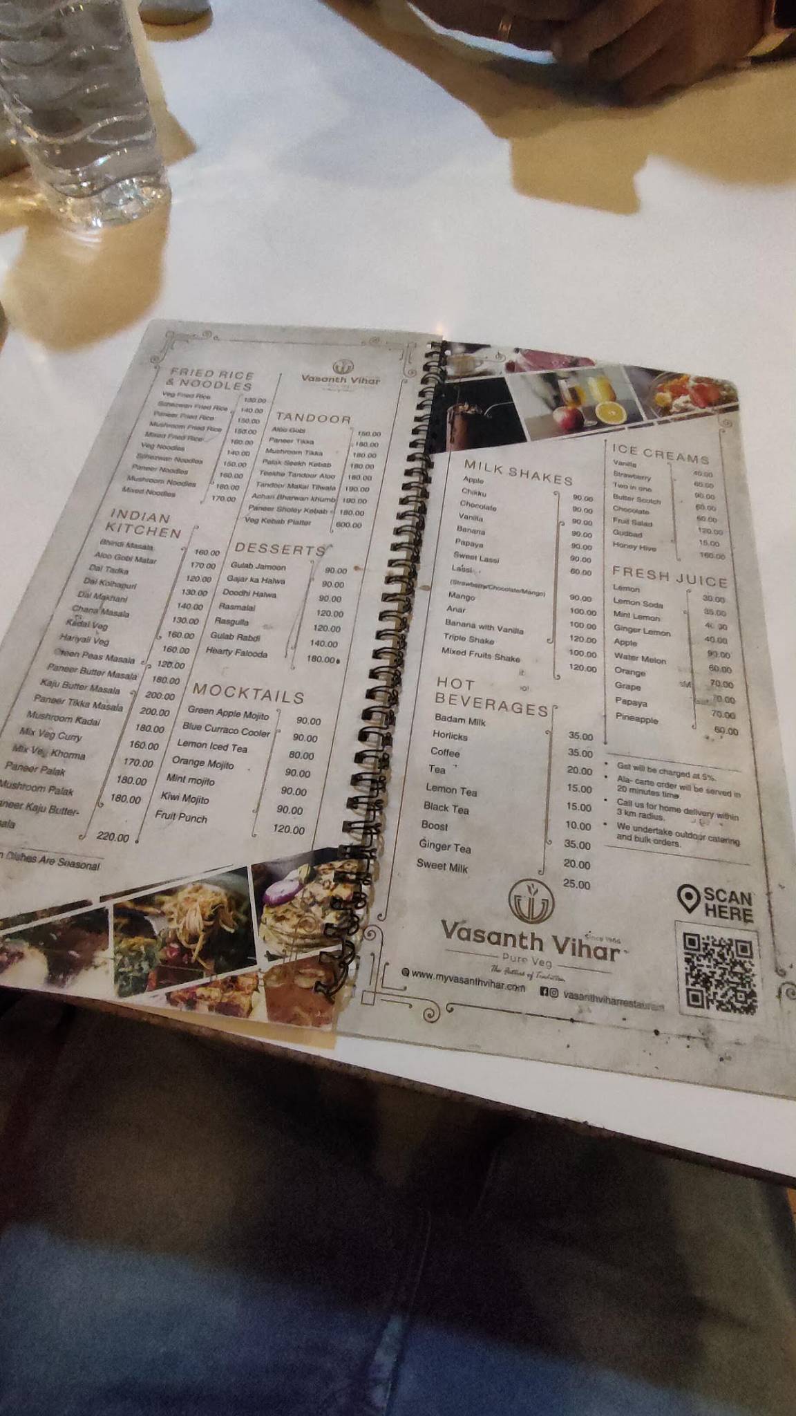 Menu at Vasanth Vihar, Taliparamba, Kappalam-kakkatode