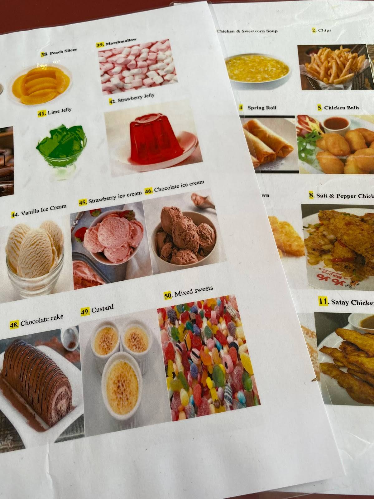 Menu at Vesta Global Buffet restaurant, Lincoln