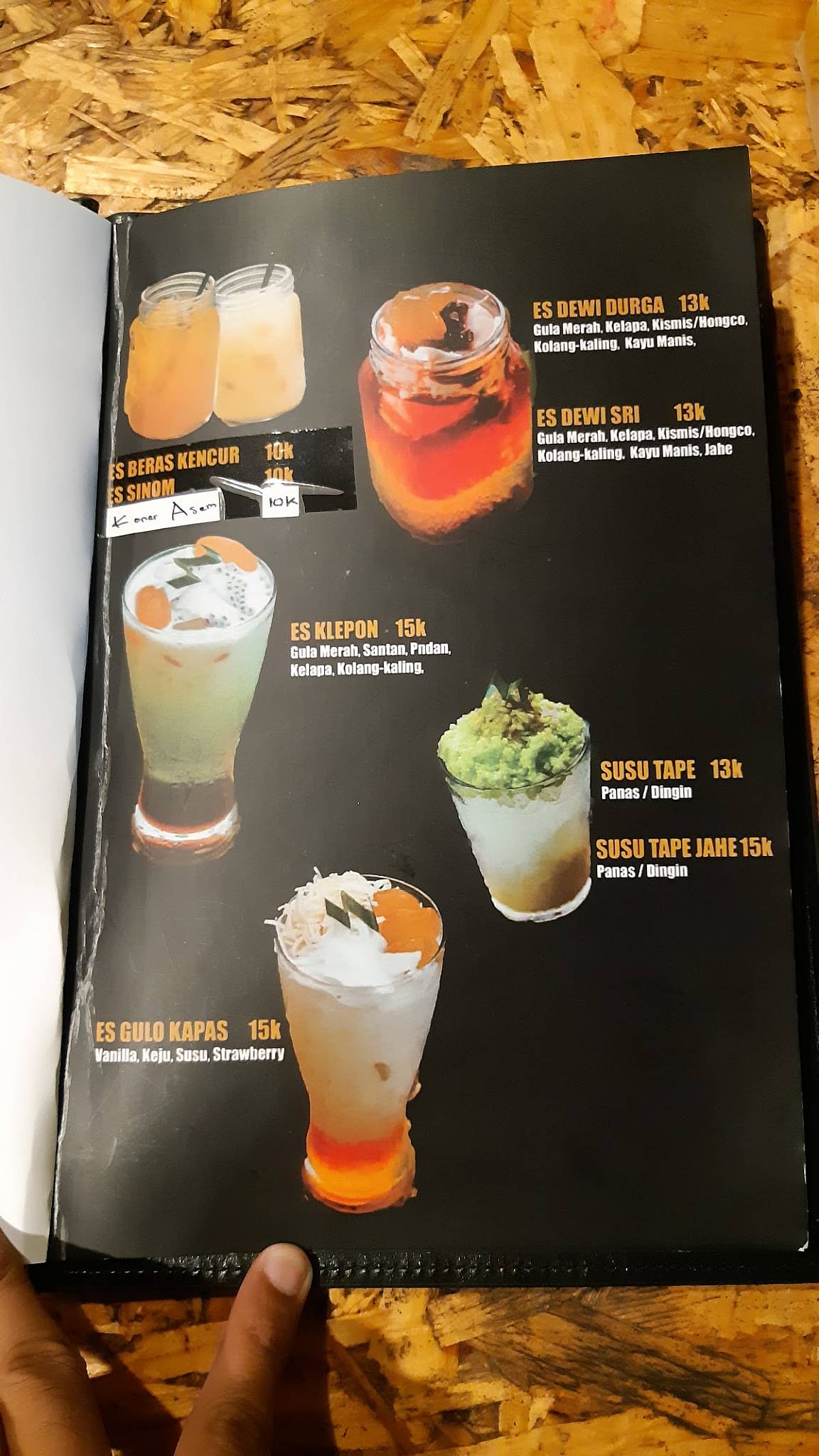 Menu at Warung Echo Masakan Khas Jawa restaurant, Batu