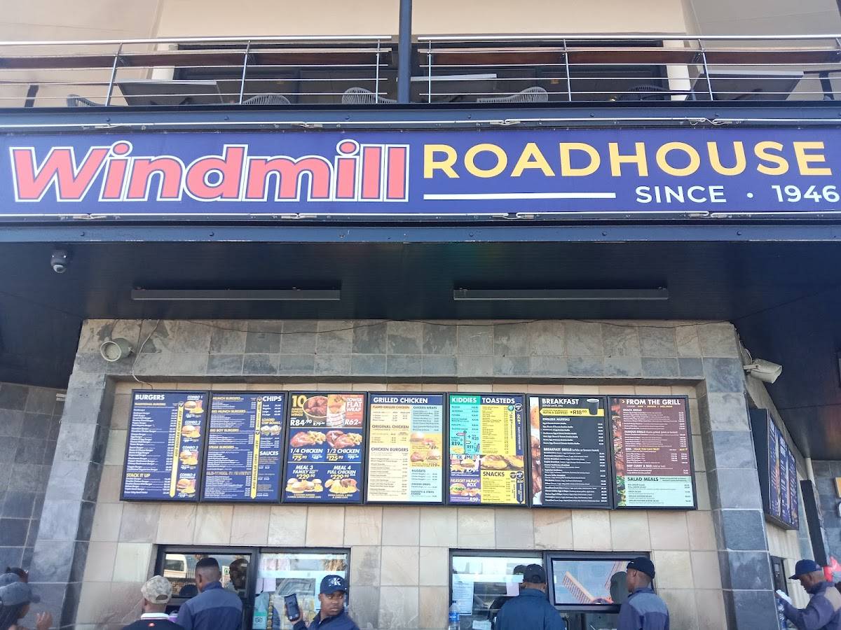 Menu at Windmill Roadhouse restaurant, East London