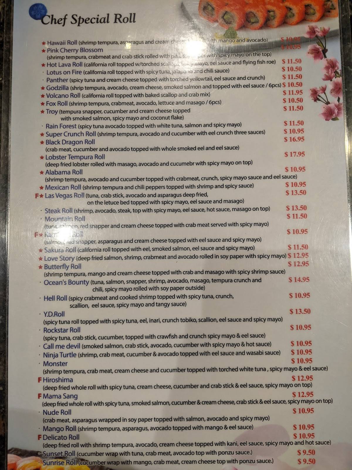 Menu at Yume Japanese & Asian Cuisine restaurant, Oxford