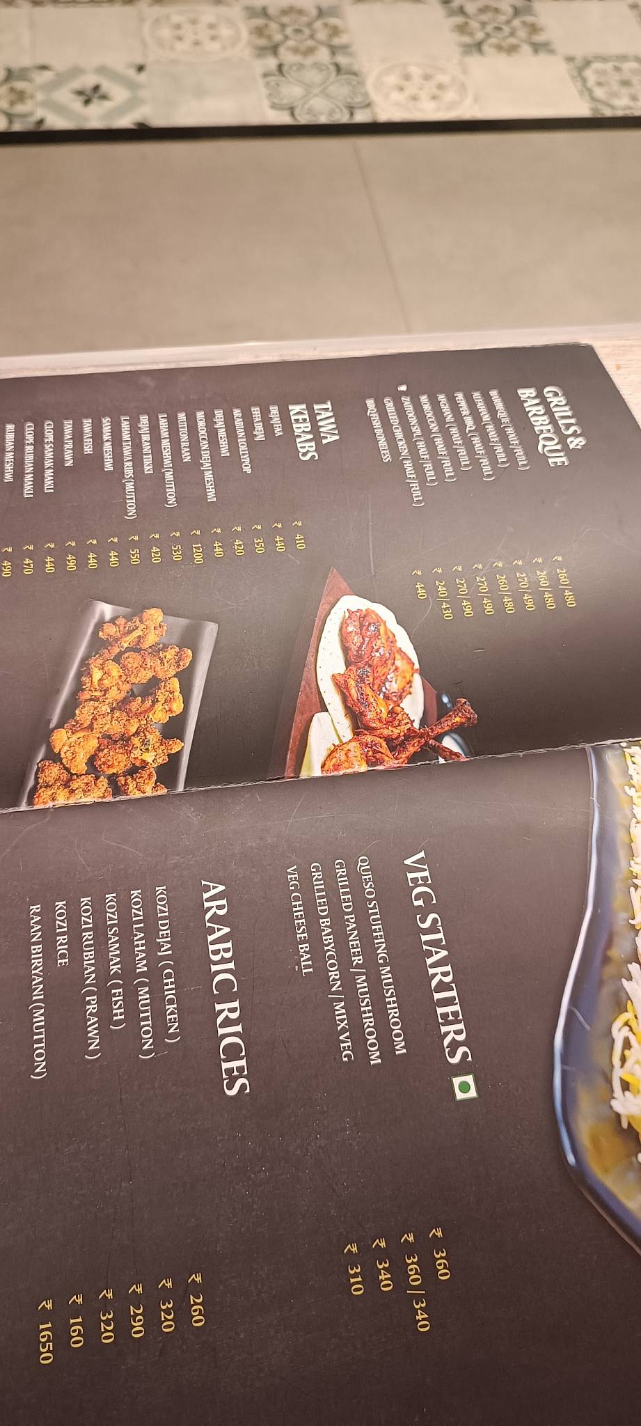 Menu at Zaitoon Restaurant, Vellore, Vellore
