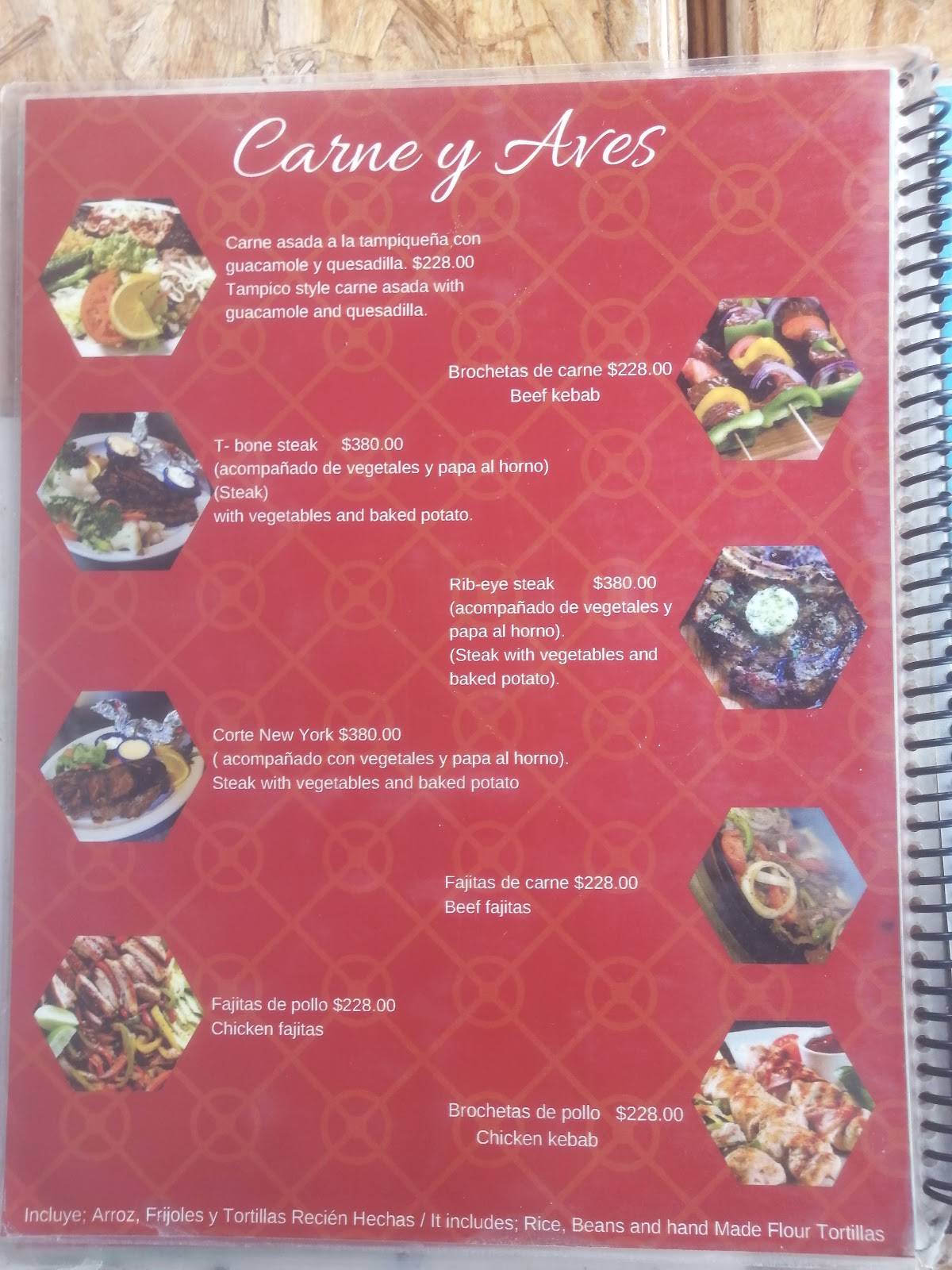 Menu at Restaurant-bar Playa Delfin, Puerto Nuevo, Calle