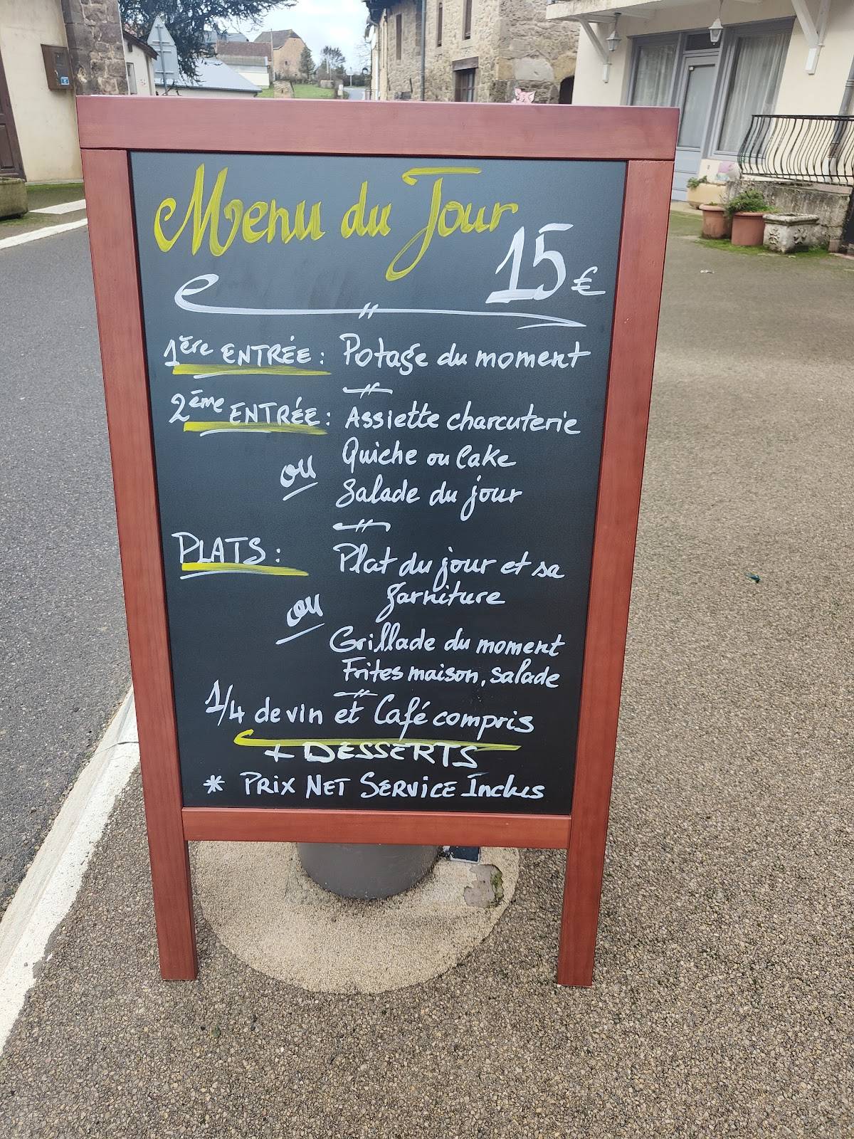 Menu au Restaurant le chaudron, Goutrens