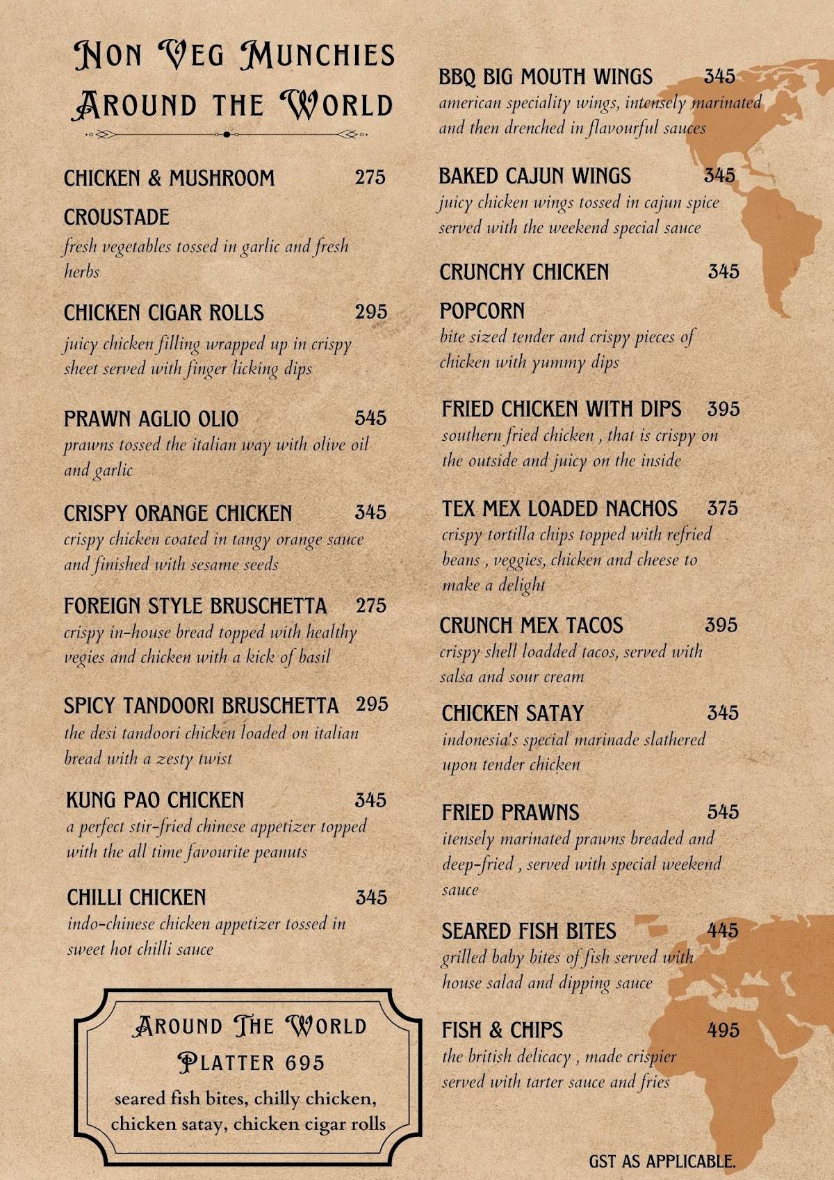 Menu at The Weekend by Caked : Your Go-To Restaurant & the Best Food in ...