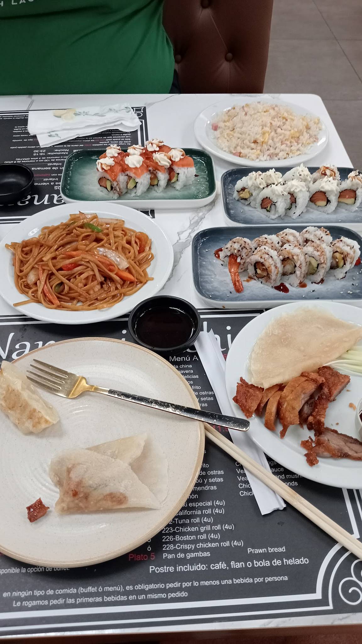 Menu at Restaurante Nanami Sushi, Palmones