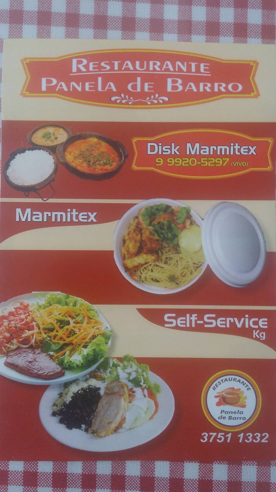 Menu em Restaurante Panela de Barro, Brasil, Praça São Sebastião