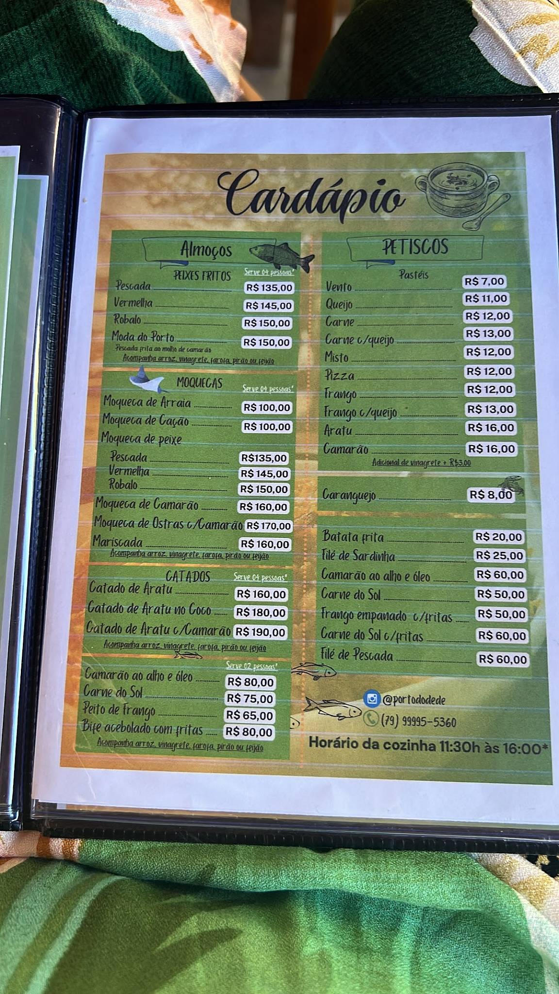 Menu em Restaurante Porto Do Dedé, São Cristóvão