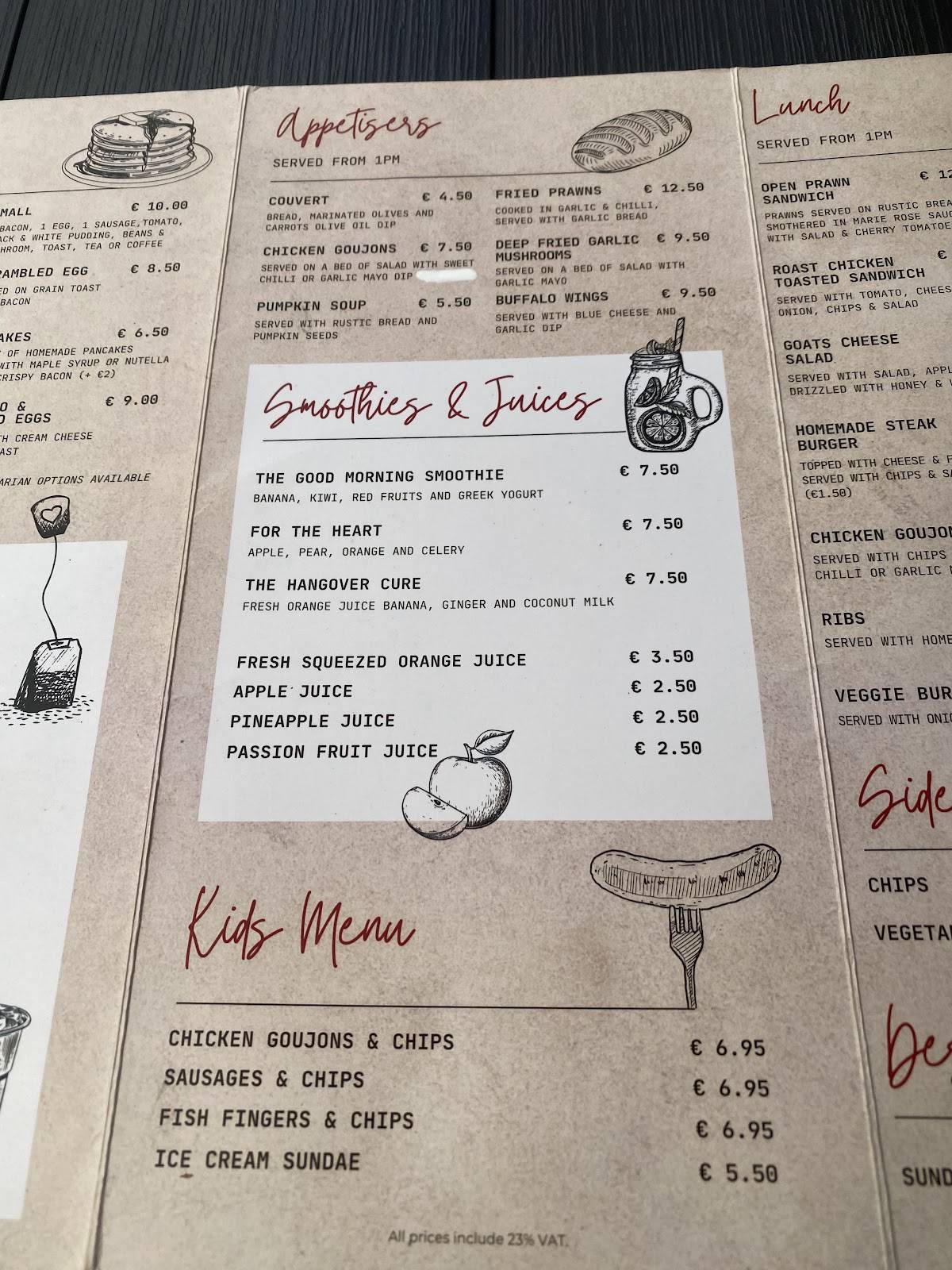 Menu at Restaurante The Lyric, Alvor