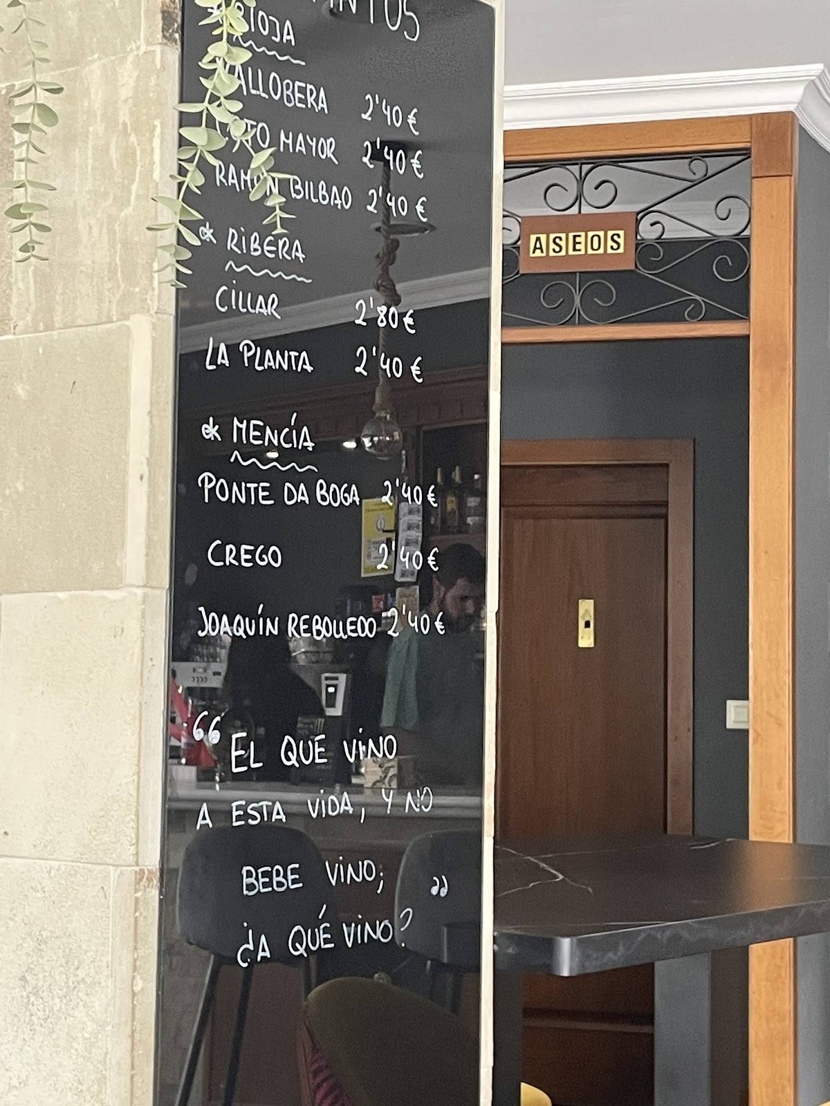 Menu at Restaurante Vinoteca Riba da Cheda, Carnota, Aldea Lariño
