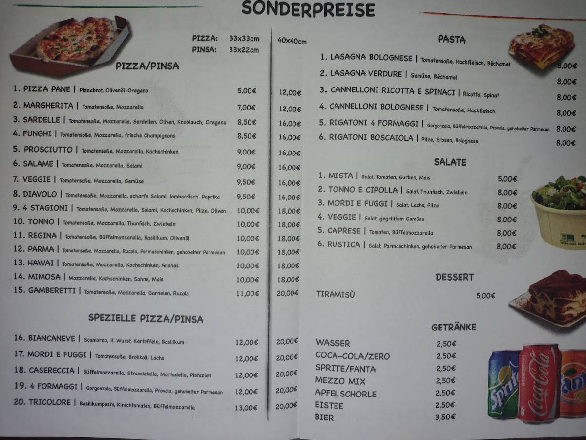 Speisekarte von Mordi e Fuggi pizza, Reutlingen