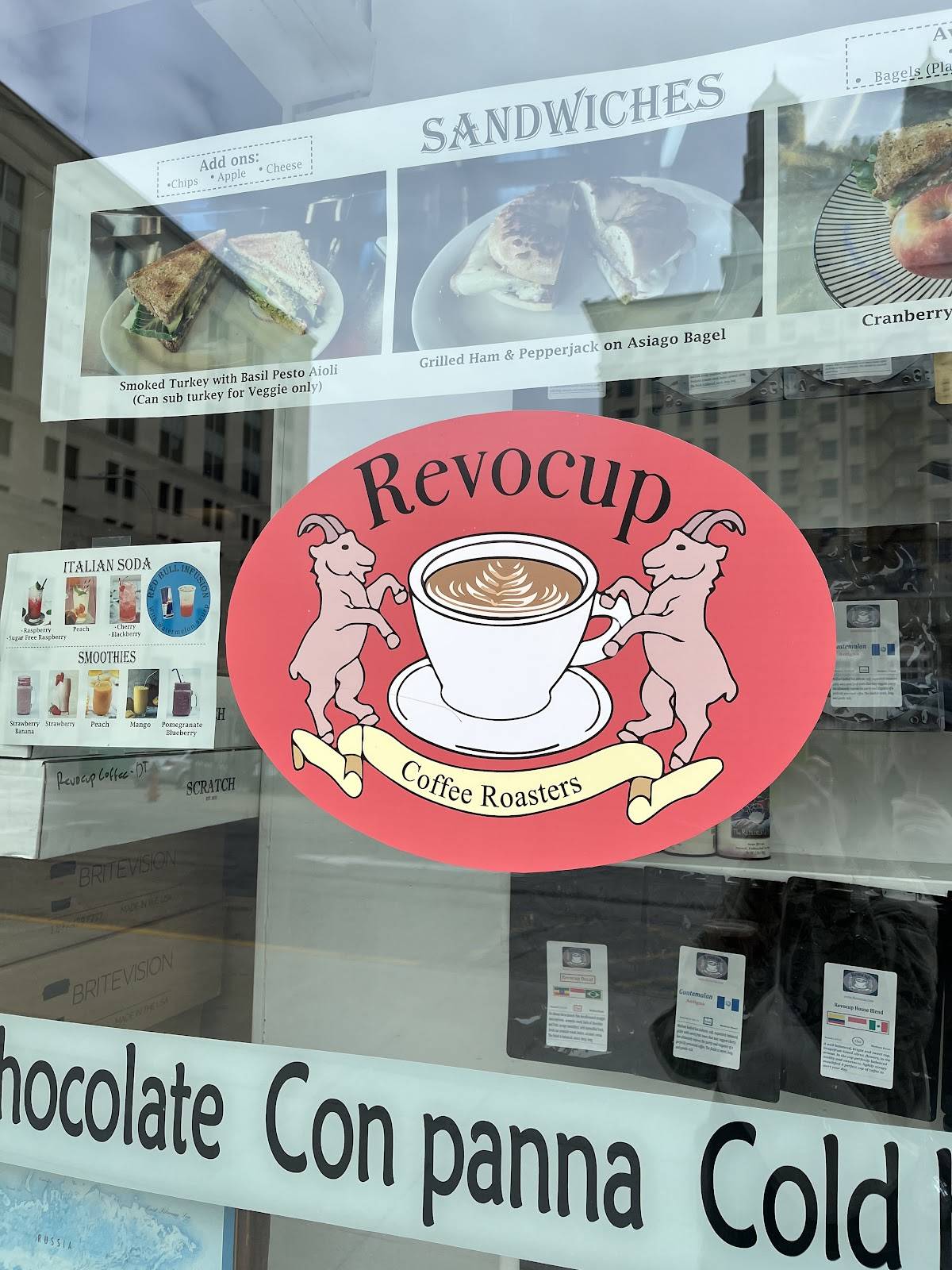 Menu at Revocup Coffee House South, Overland Park, W 135th St