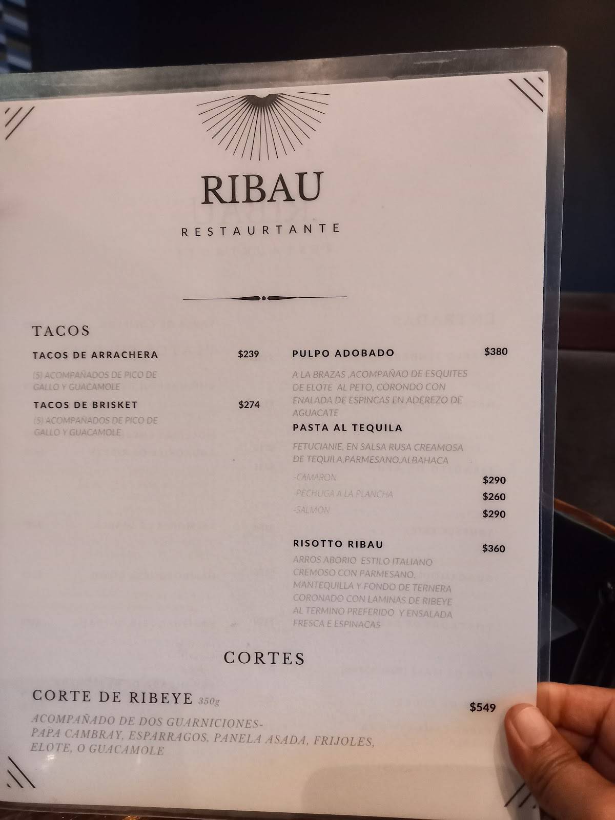 Menu at Ribau Restaurante & Bar, Piedras Negras