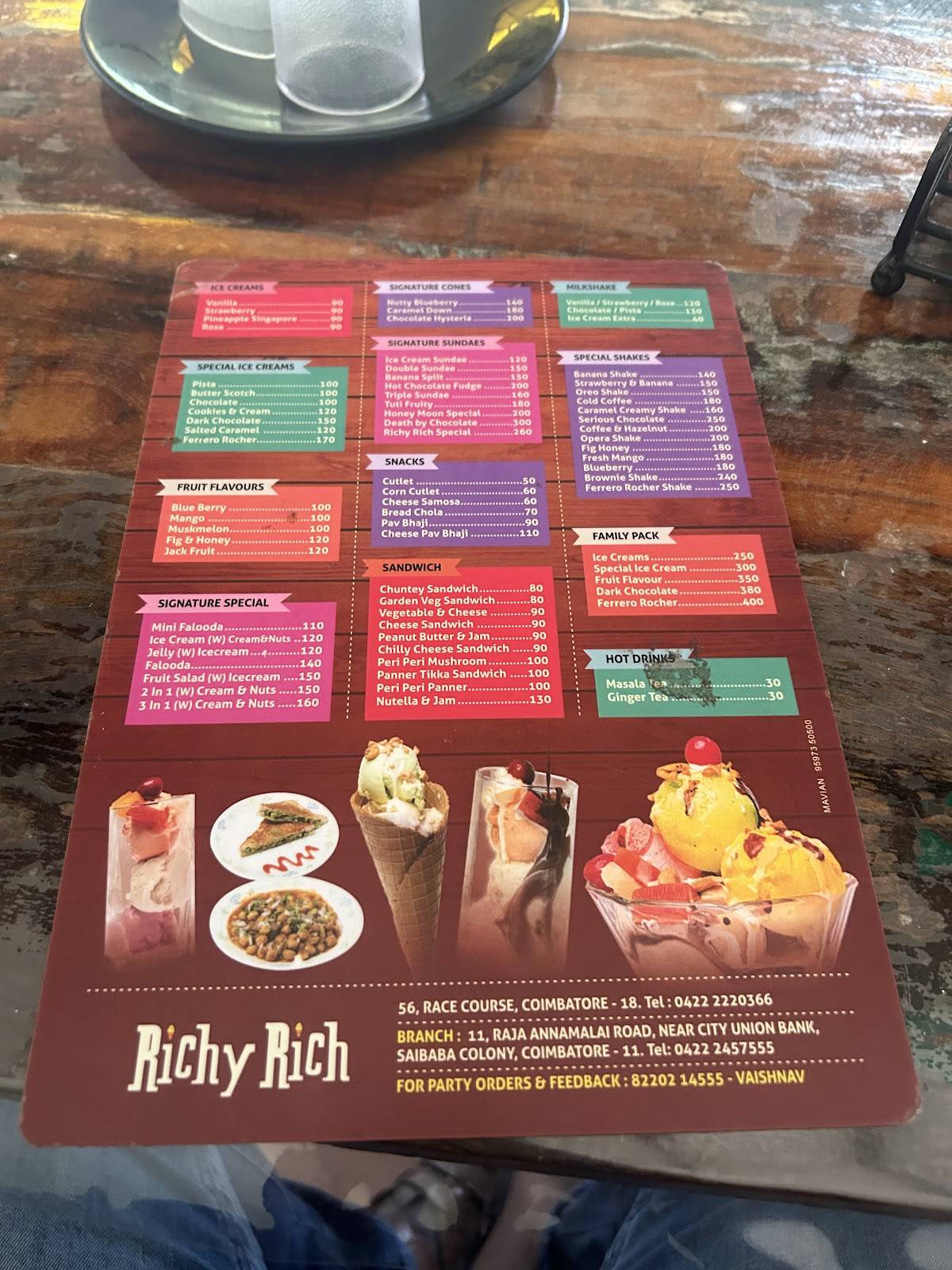 Menu at Richy Rich, Coimbatore, 56