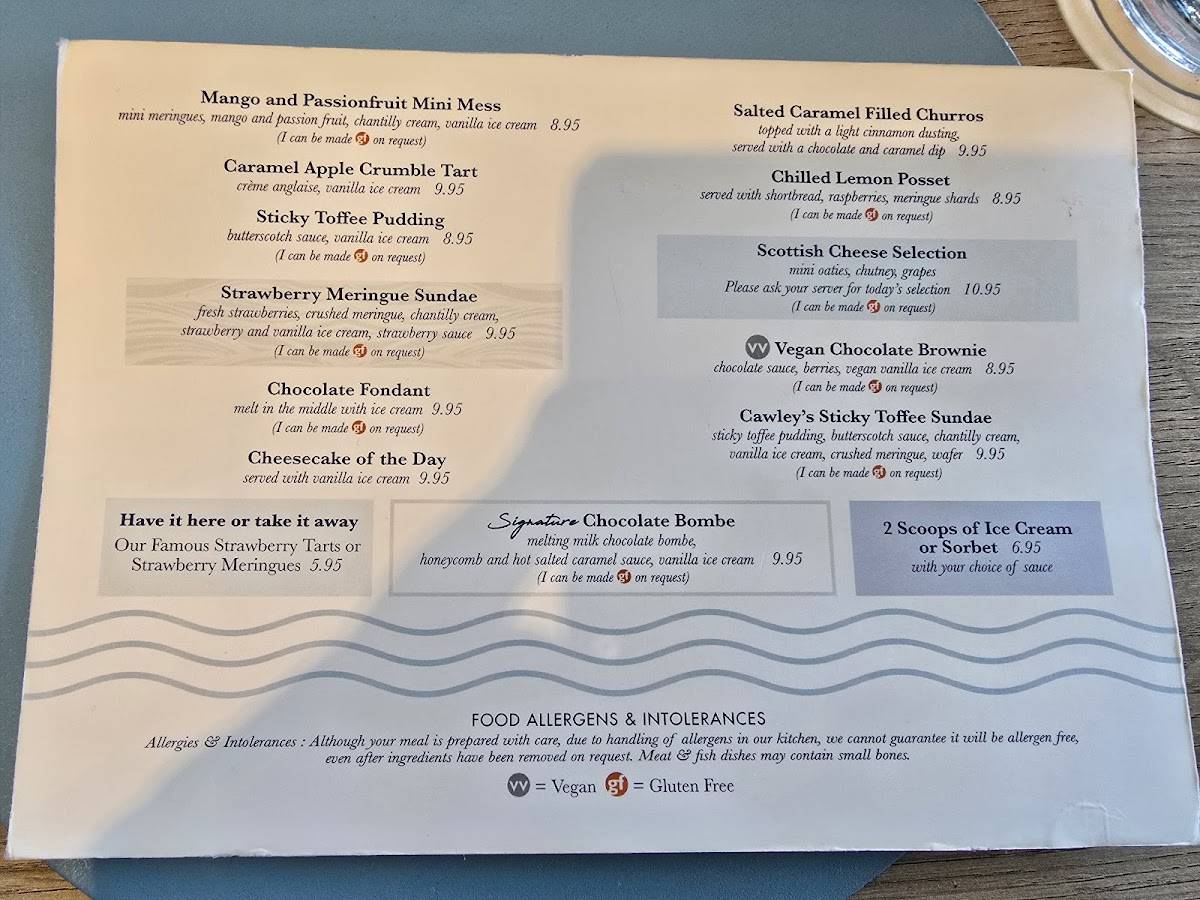 Menu at River House Stirling restaurant, Stirling