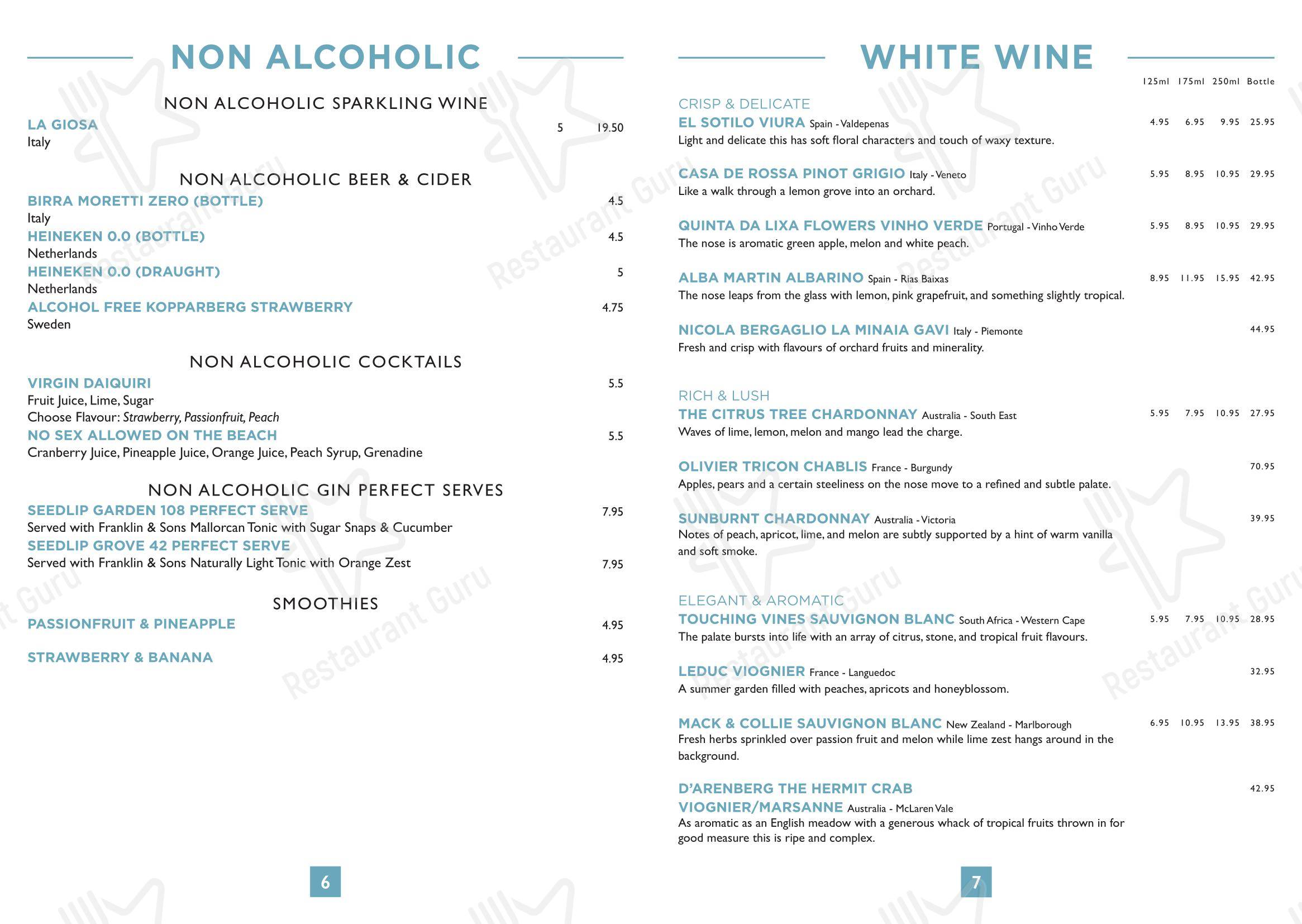 Menu at River House Stirling restaurant, Stirling