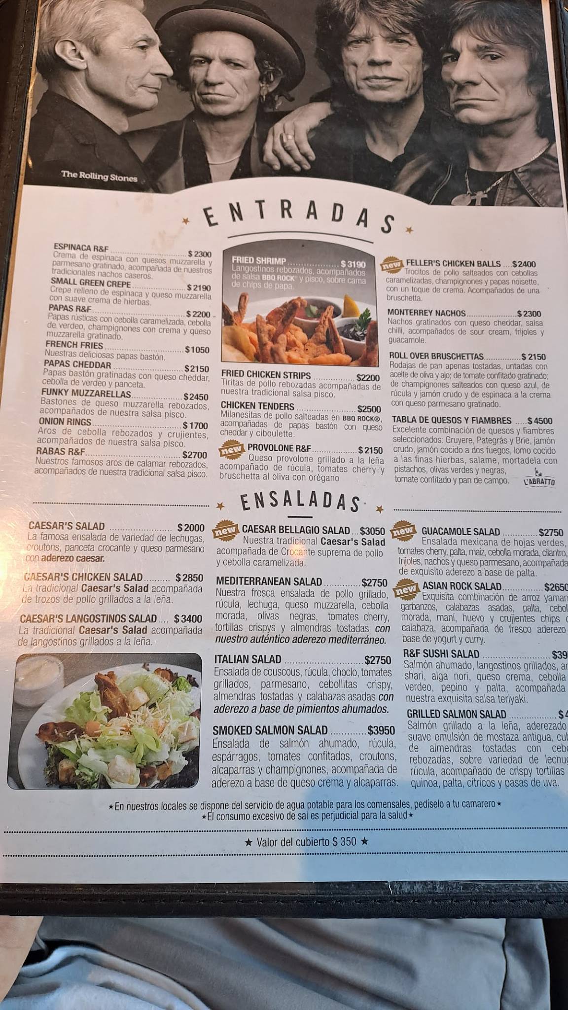 Carta del restaurante Rock&Feller's Alto Rosario, Rosario, S2013DJK