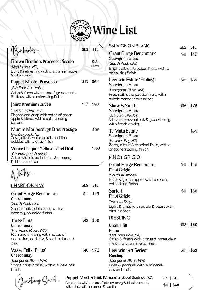 Menu at Roebuck Bay Hotel pub & bar, Broome, 33 Carnarvon St