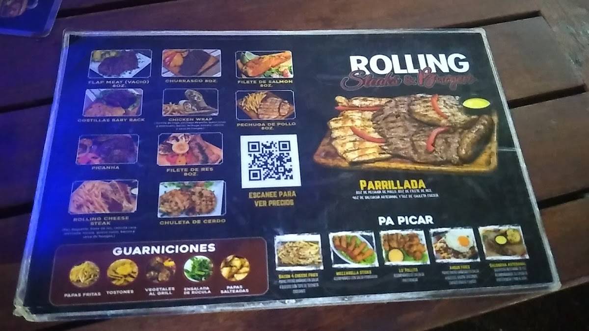 Carta del restaurante Rolling Steaks & Burgers (Bella Vista), Santo ...