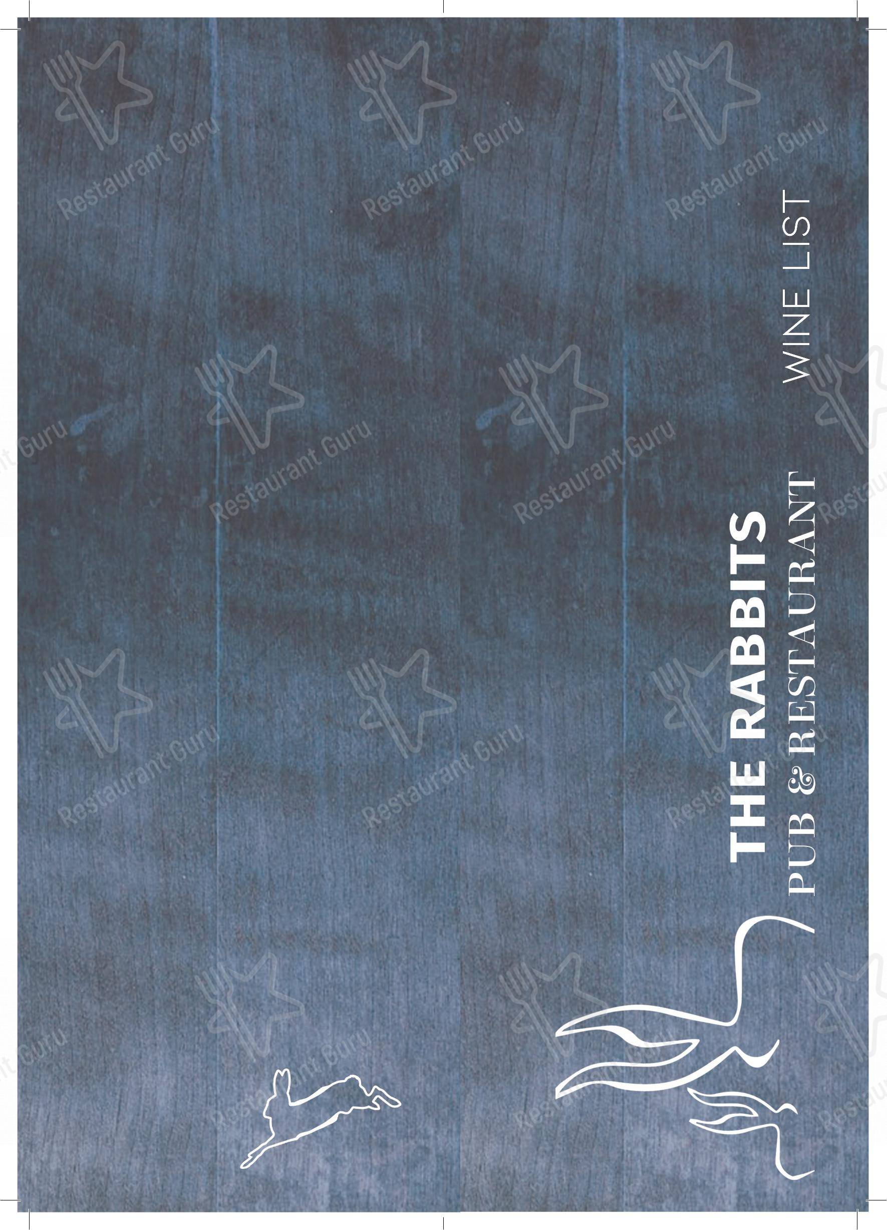 Menu at The Rabbits Pub and Restaurant, Romford