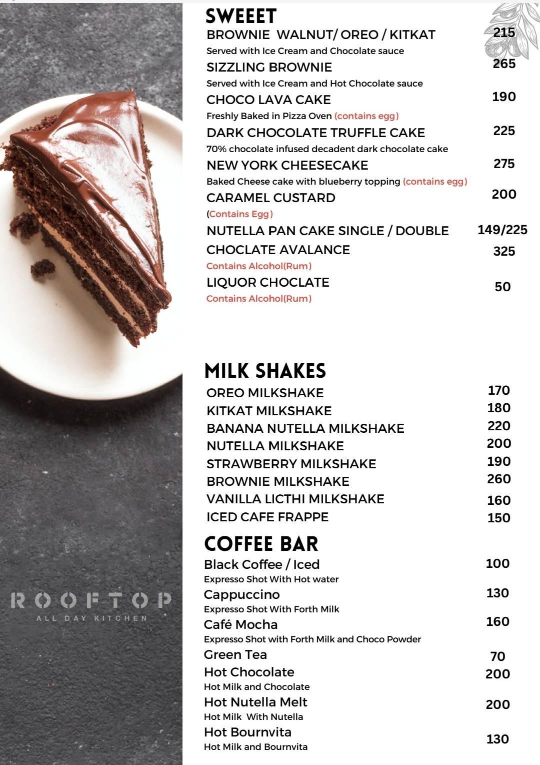 Menu at Rooftop All Day Kitchen, Latur