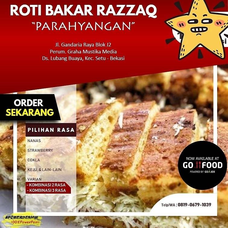 Menu at Roti Bakar Parahyangan Razzaq, Bekasi Regency