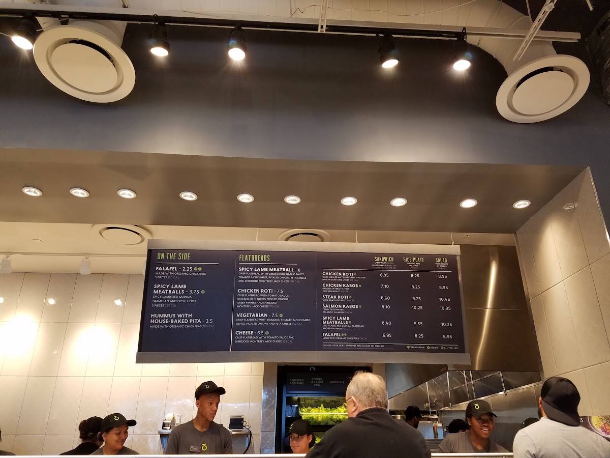 Menu at Roti Modern Mediterranean restaurant, Skokie